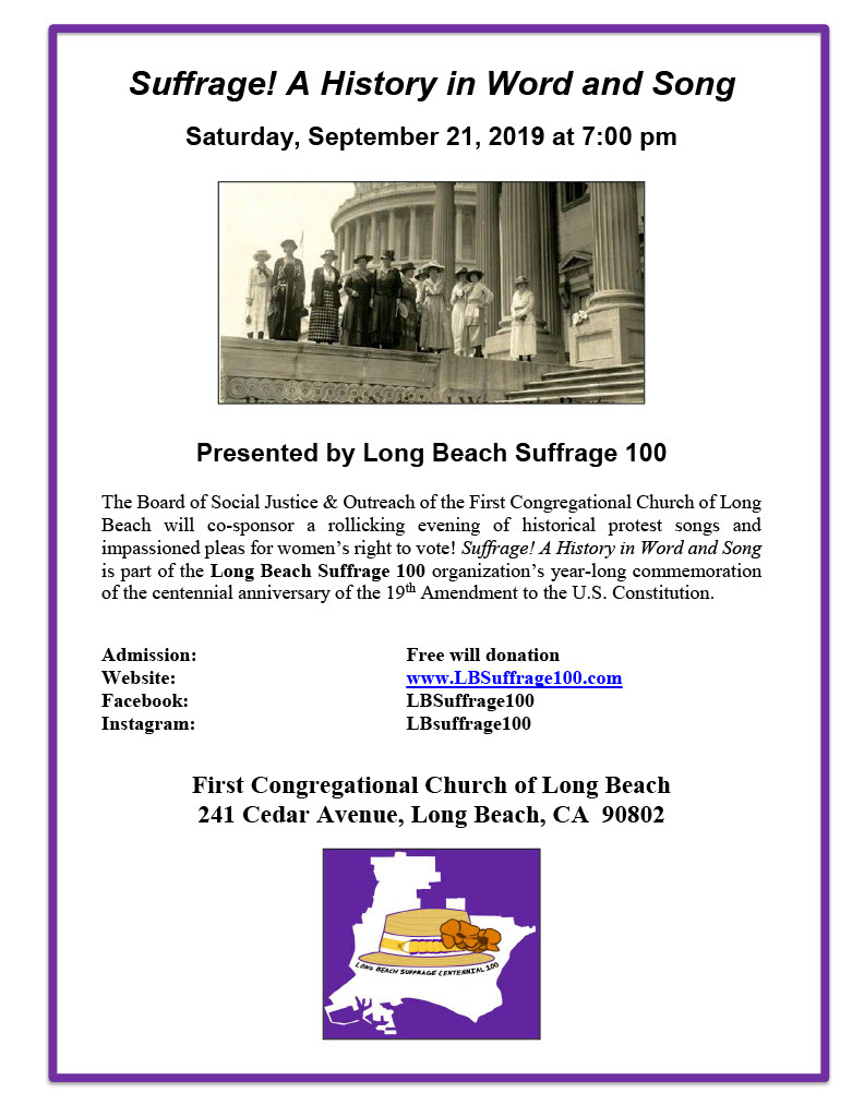 Suffrage! A History in Word and Song – LBSuffrage100